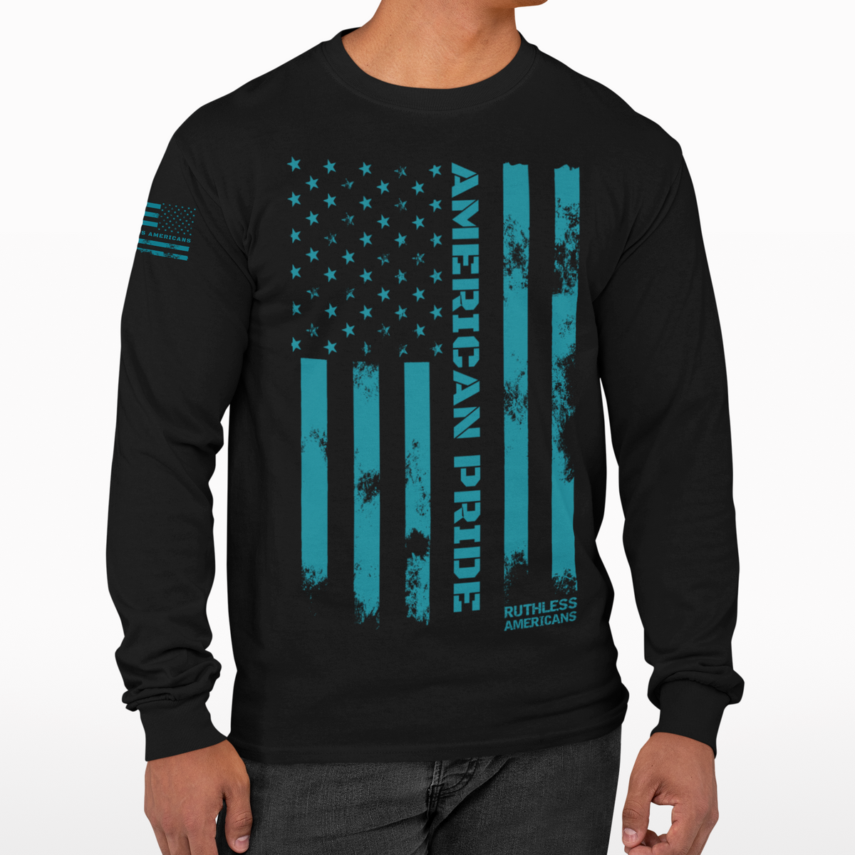 American Pride Tactical Colored Flag - L/S Tee – Ruthless Americans